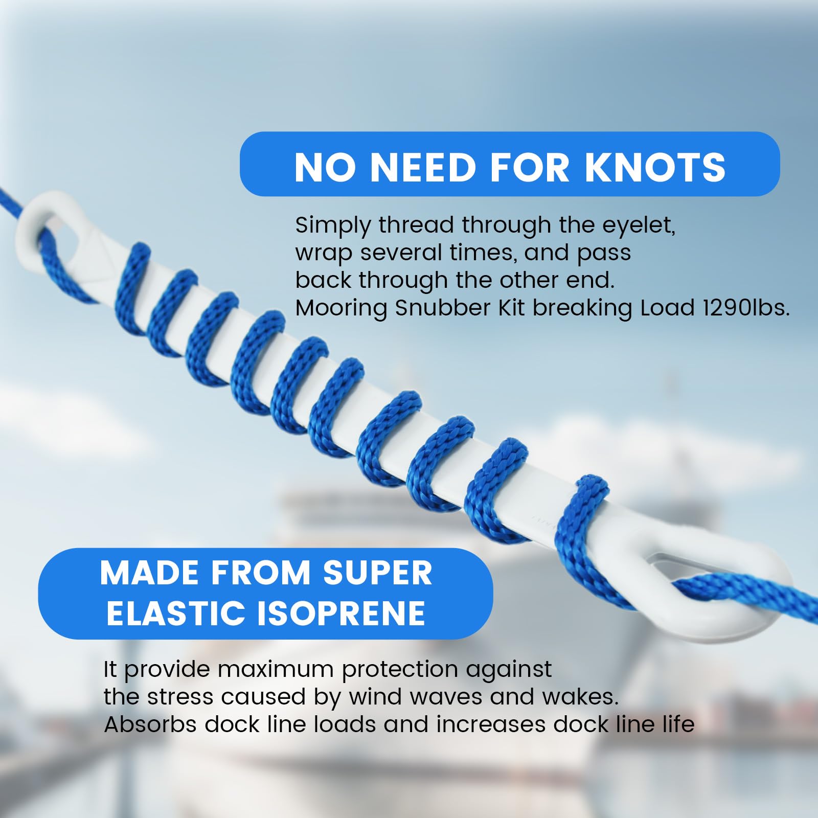 Snapklik.com : Tether Tite Marine Dock Line Boat Mooring Snubbers Kit ...