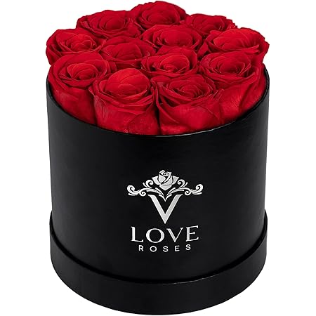 Amazon.com: Perfectione Roses Preserved Roses in a Box, Forever Real ...