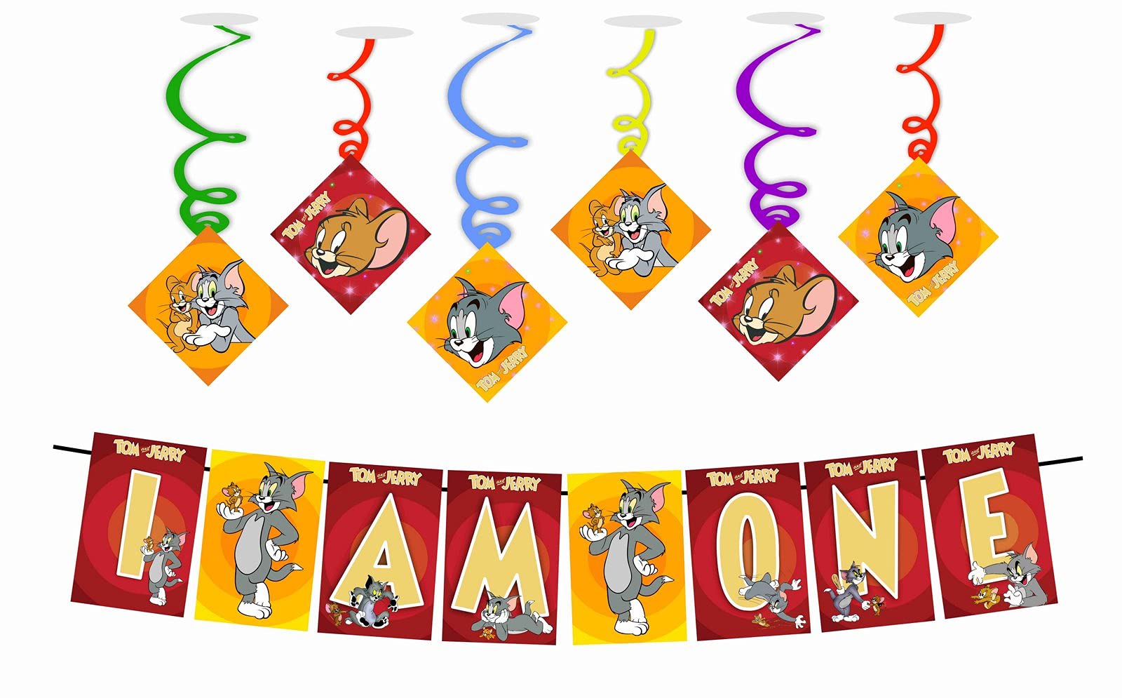 Buy Balloonistics Tom and Jerry Theme Birthday Decoration Hanging and ...