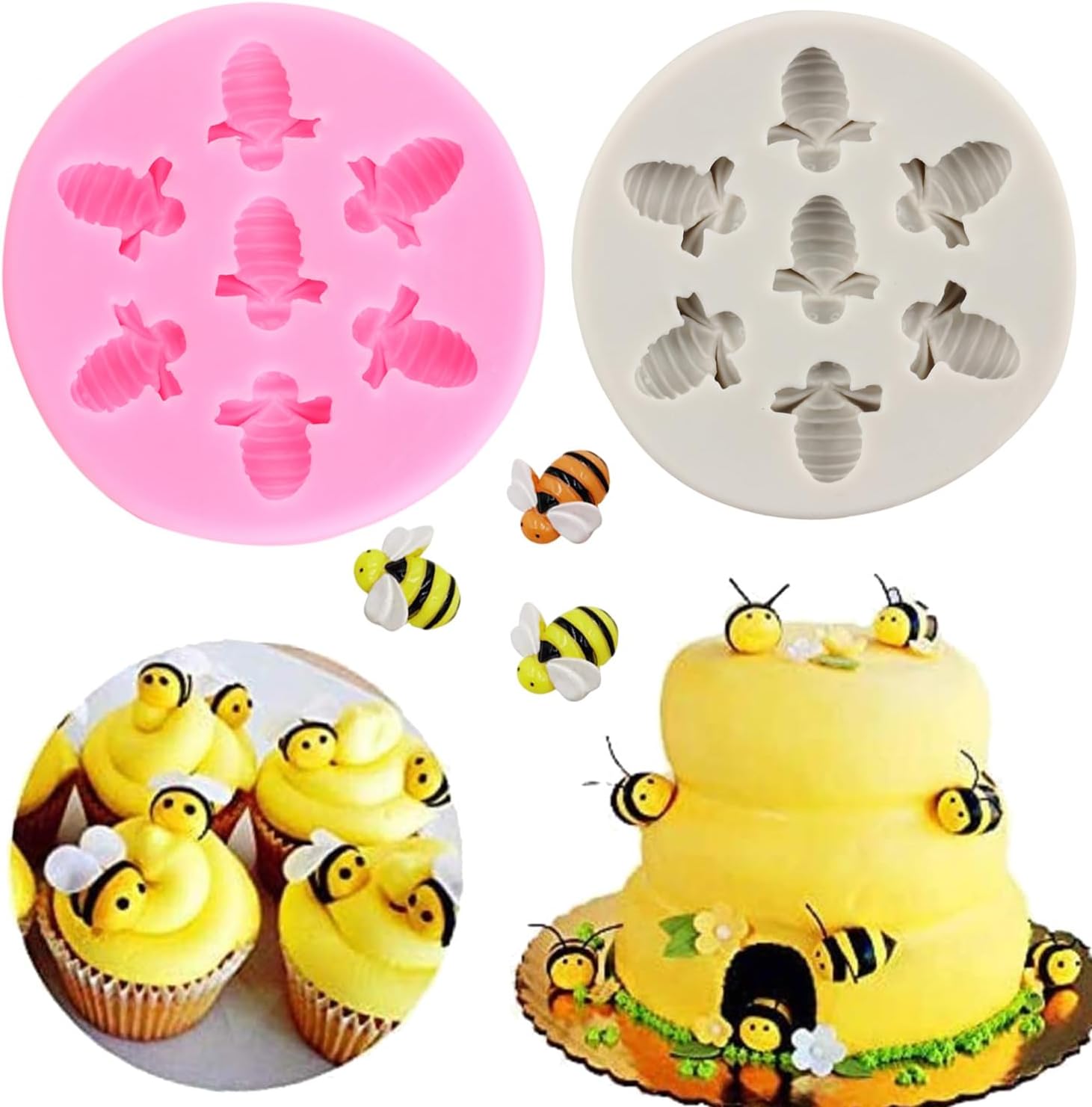 Amazon.com: Candy Molds N More Bee Bite Size Chocolate Candy Mold 1345 ...