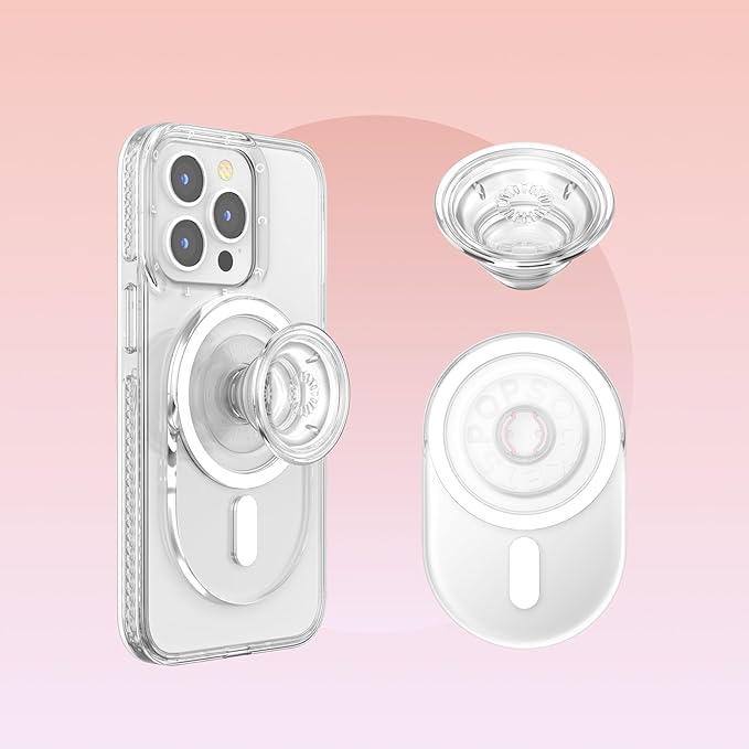 Amazon.com: PopSockets Clear Phone Grip Compatible with MagSafe®, Phone ...