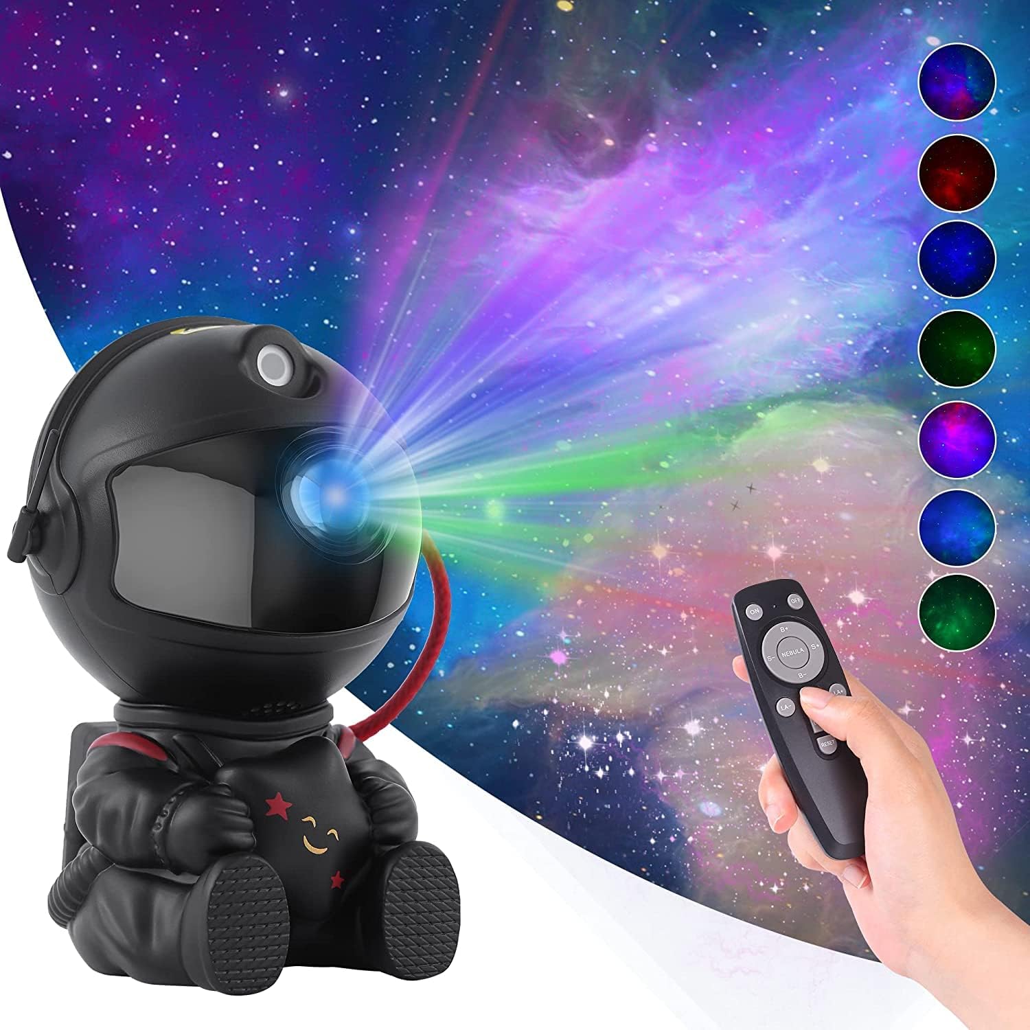 Astronaut Galaxy Star Projector Space Planetarium with 8 Modes Remote ...