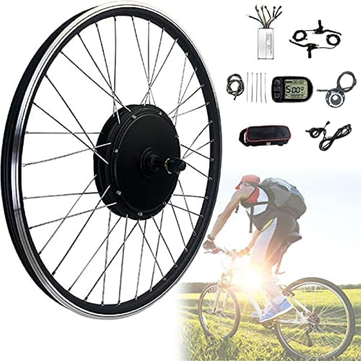 E-Bike Conversion Kit Electric Bike Conversion Kit 20"/ 24" / 26"/ 27.5 ...