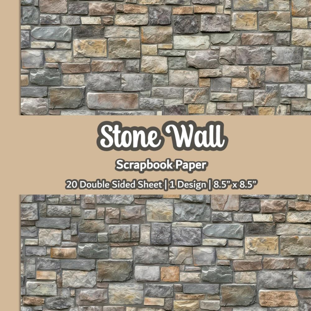 Stone wall Scrapbook Paper: Brick Texture Scrapbook Paper | 1 Design ...