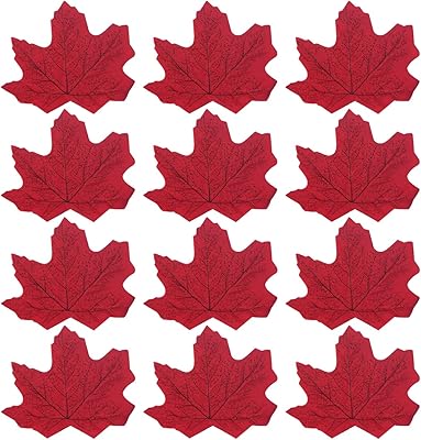 Amazon.com: 300 PCS Artificial Maple Leaves Assorted Mixed Deep Fall ...