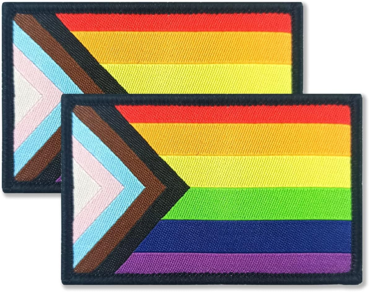 Amazon.com: QQSD Progress Rainbow Gay Pride Flag Patch Tactical LGBTQ ...