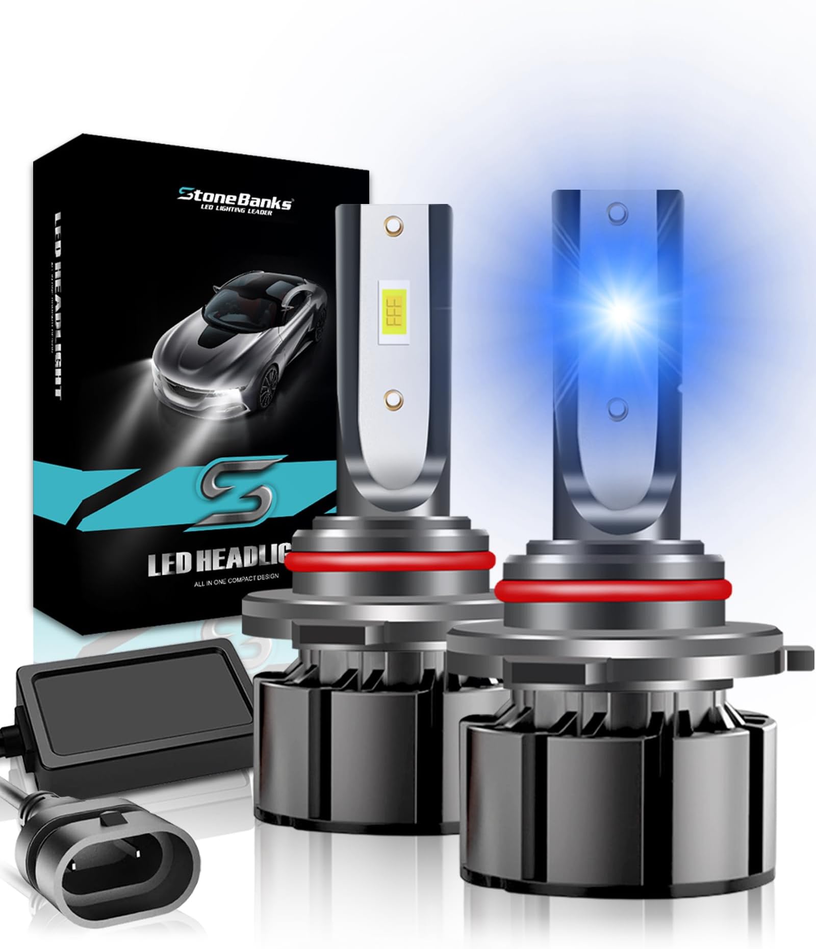 ANYTOP 9005 HB3 H10 Led Bombillas para Delanteros Faros,160W 24000LM 6500K 600% Brillo Kid de ...