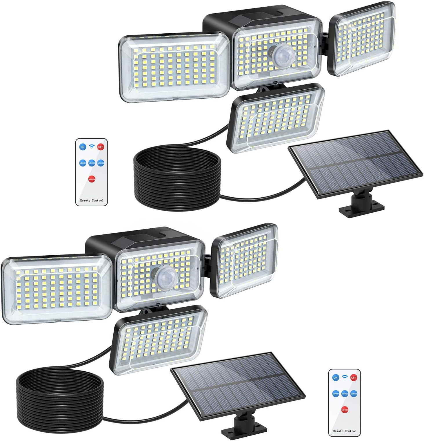 JYDirect Solar Motion Sensor Light Outdoor - 2400Lumens LED Spotlight 8 ...