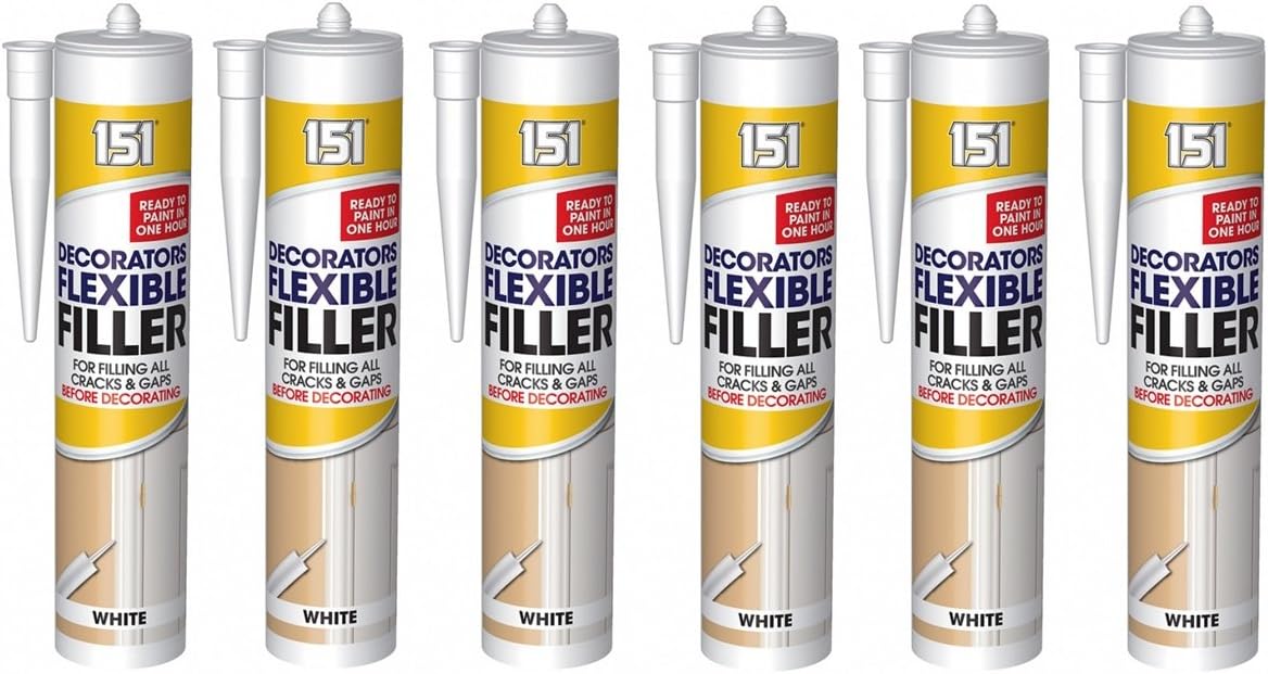 6 x Decorators Flexible Filler For Cracks & Gaps Pre Decorating Filler ...