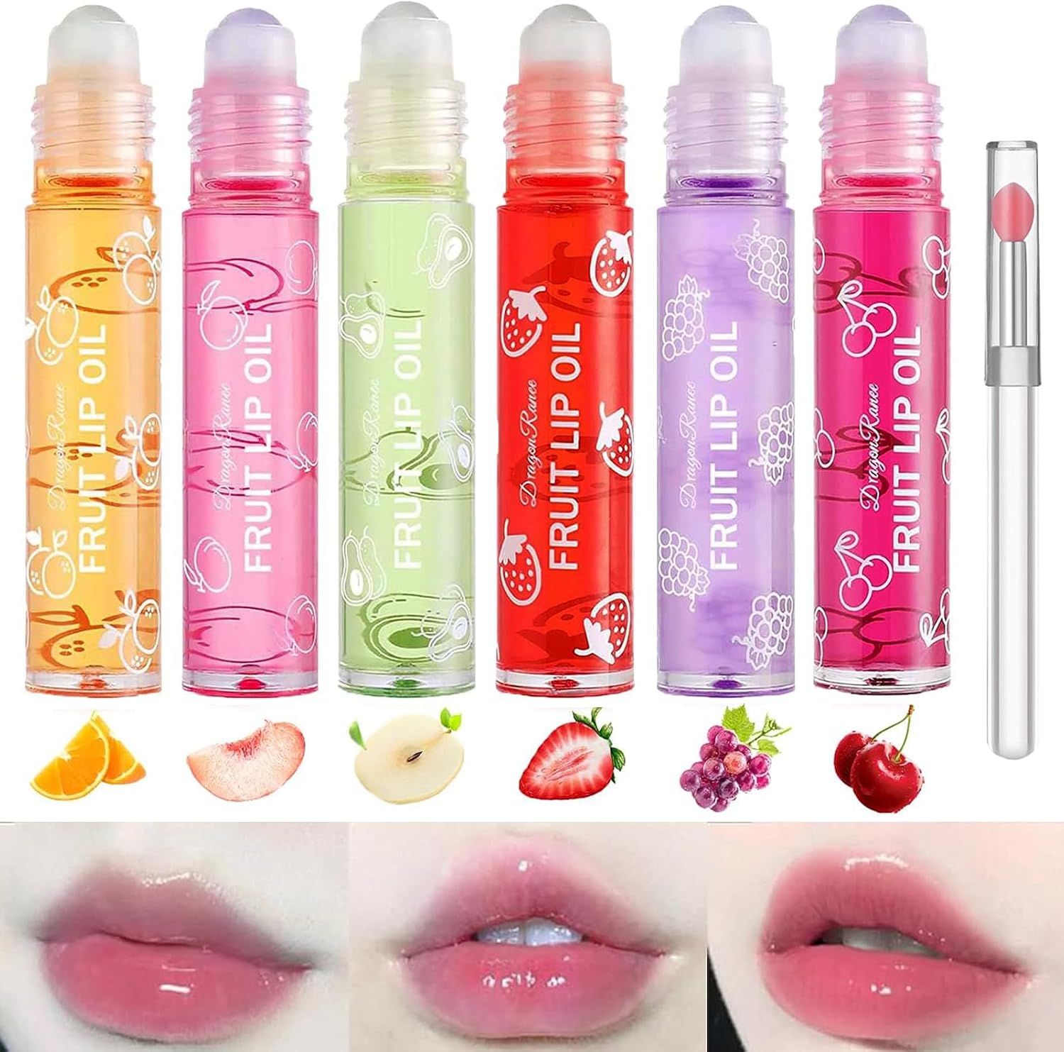 INBOLM Lip Gloss Set,6PCS Fruit-Flavored Plumping Lip Oil Hydrating Lip ...