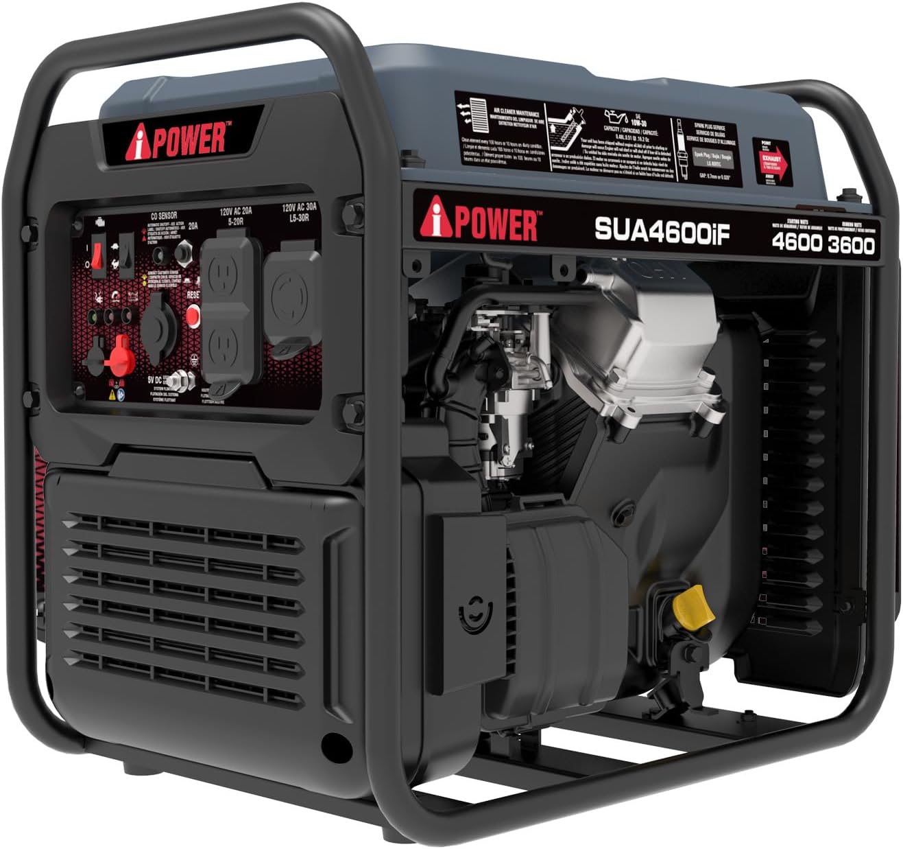 Amazon.com : PowerSmart 4400-Watt Portable Inverter Generator, Gas ...