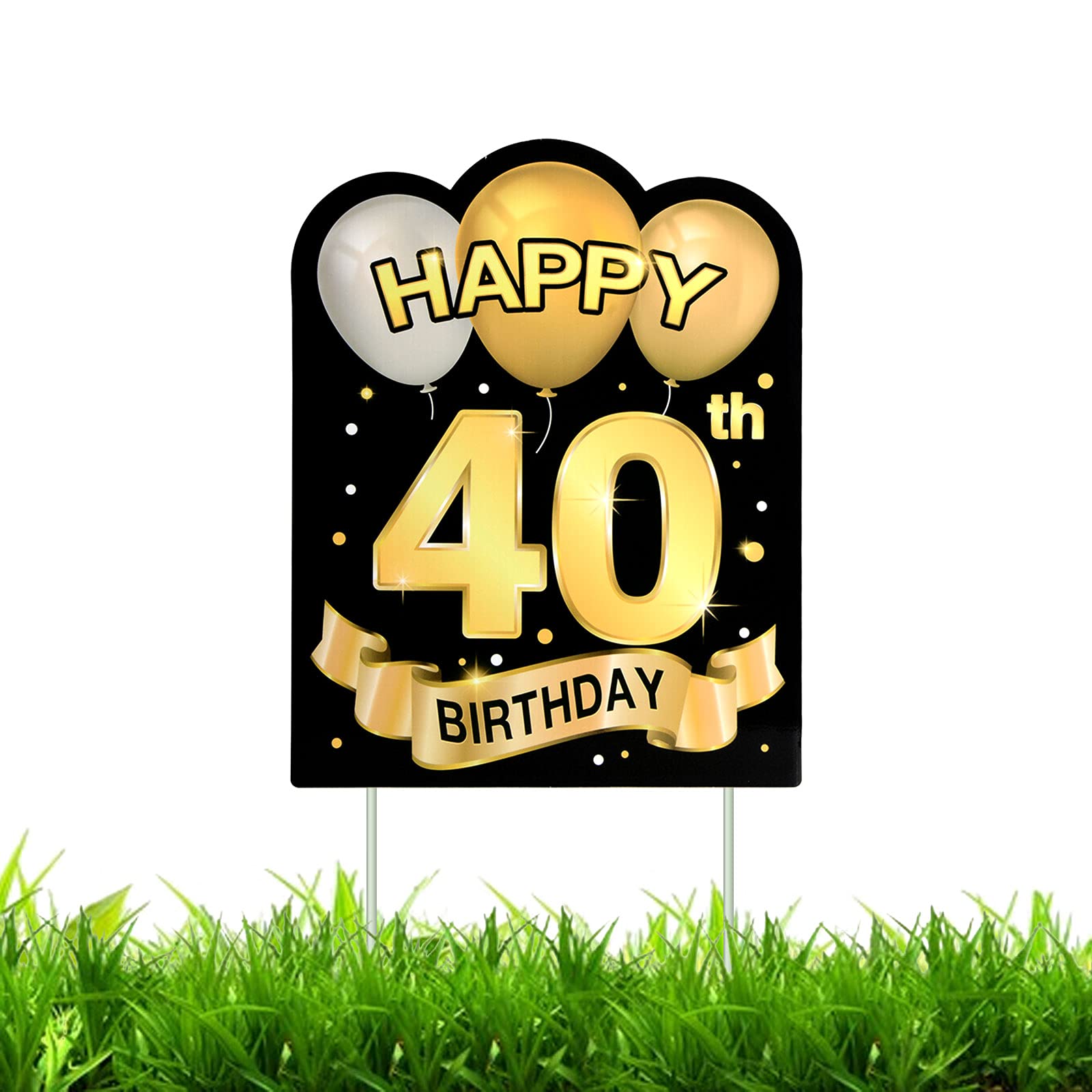 Buy Talorine Happy 40th Birthday Yard Sign, 40th Anniversry Birthday ...