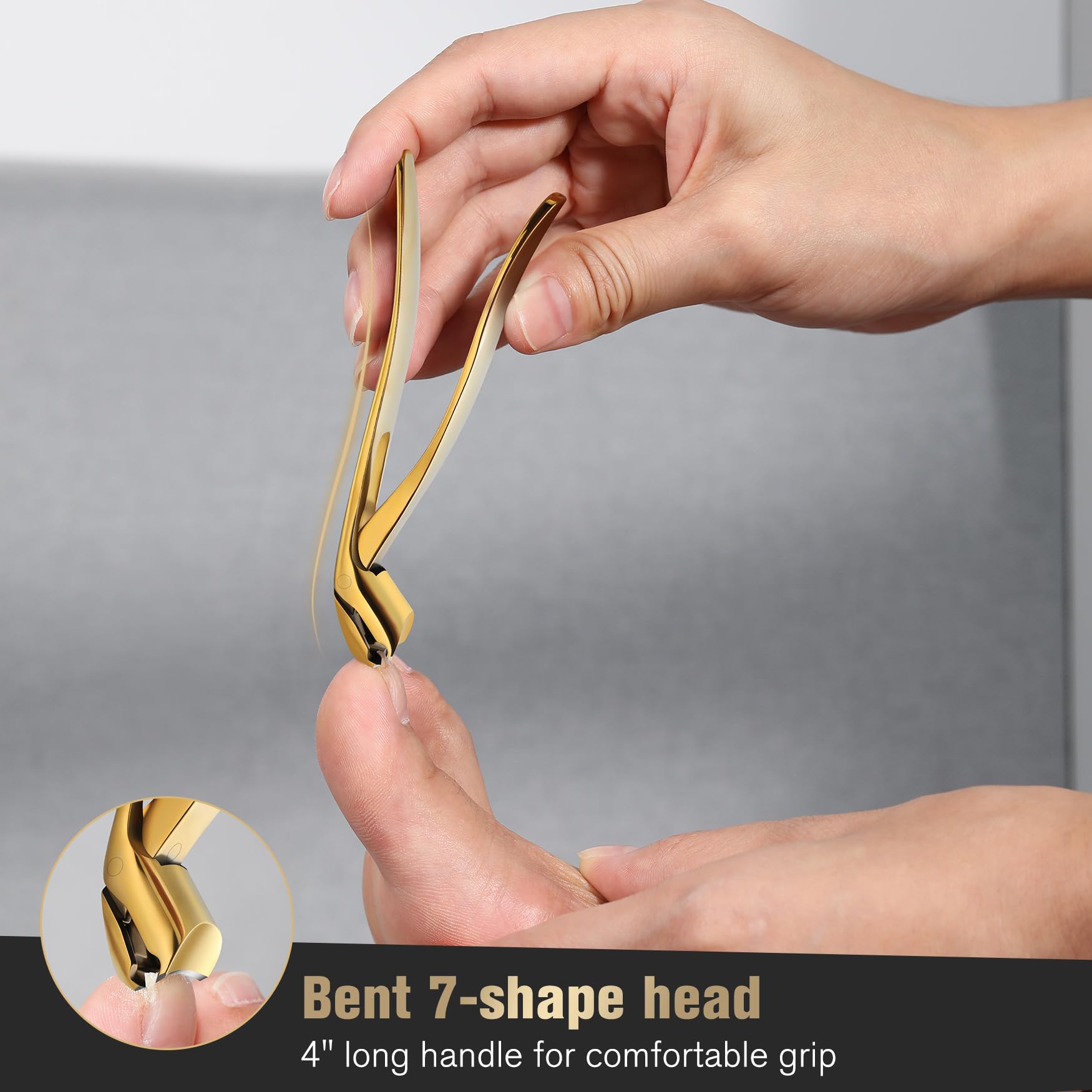 Snapklik.com : FERYES Angled Head Long Handled Toenail Clipper For ...