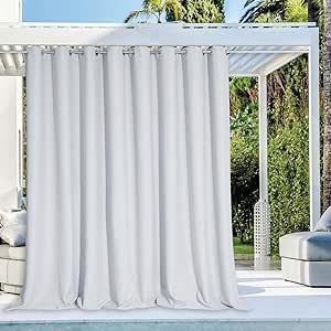 NICETOWN Large Outdoor Curtain for Cabana Waterproof, Rust-Proof ...