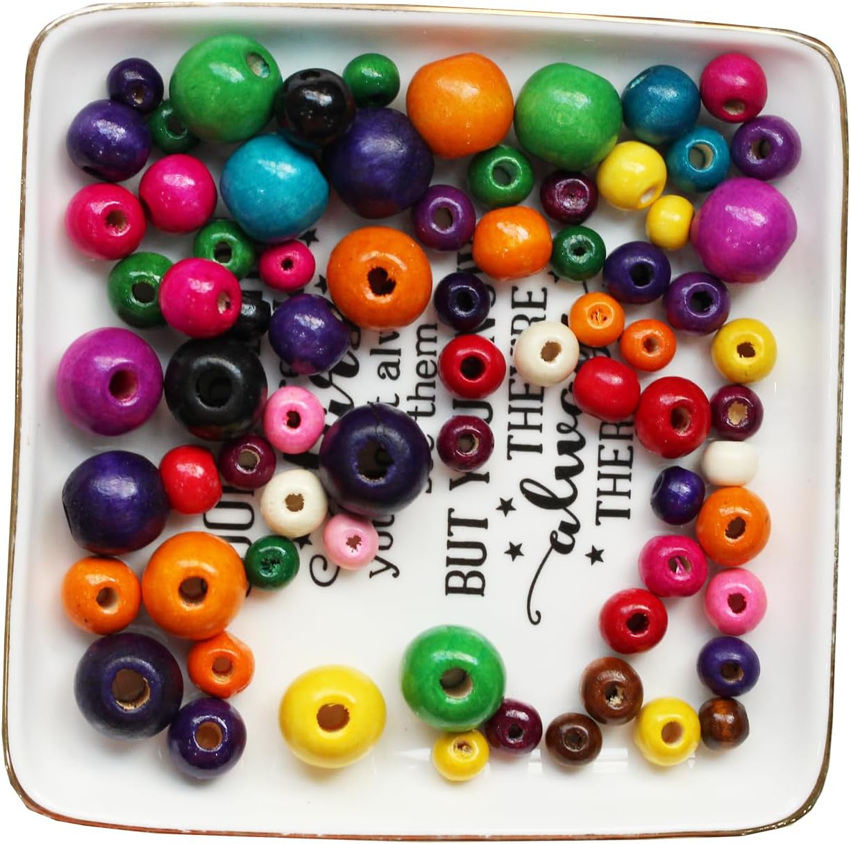 Betterjonny 800 Cuentas De Madera Coloridas Cuentas De Madera