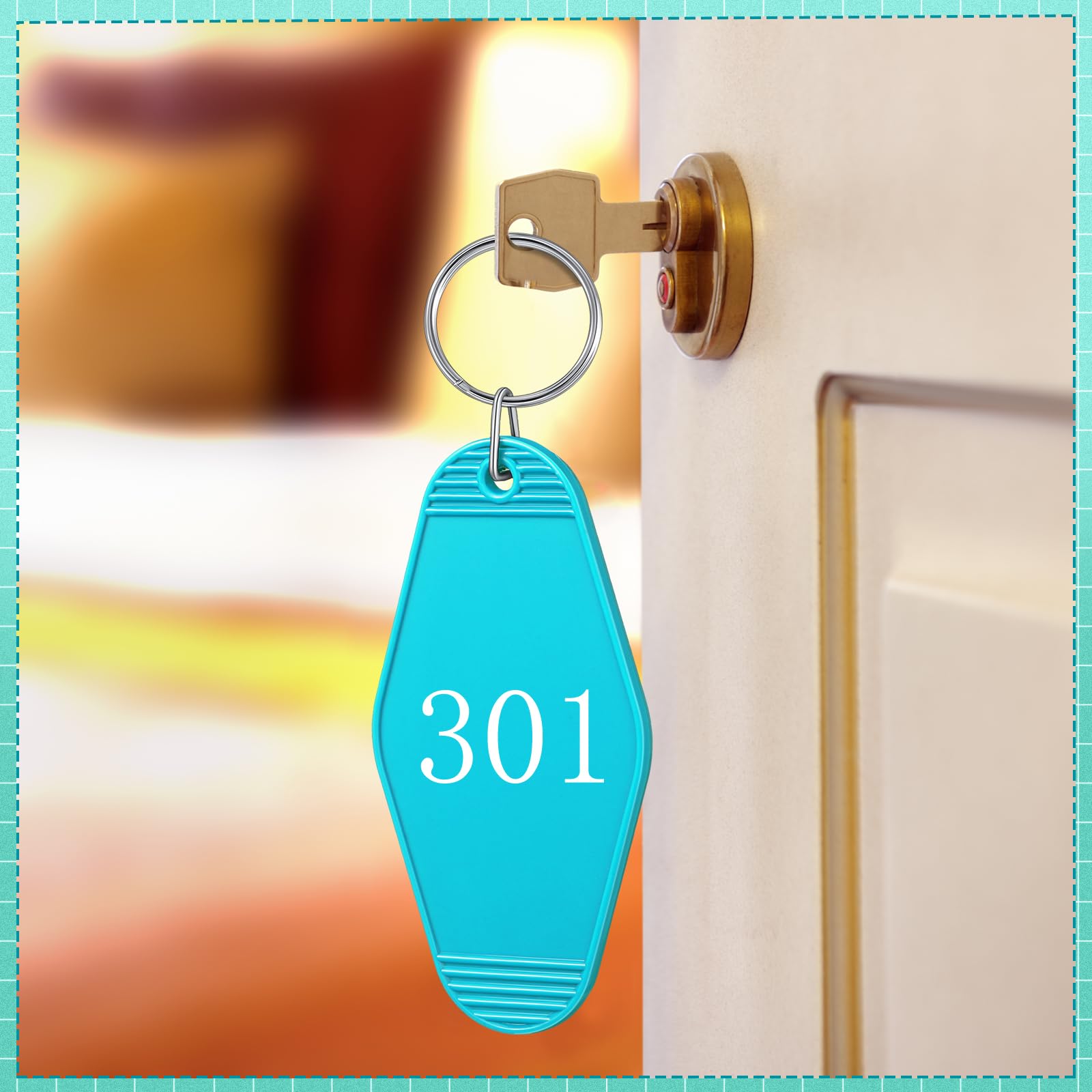 Snapklik.com : Meanplan 60 Pcs Motel Keychain Blank Hotel Sublimation ...