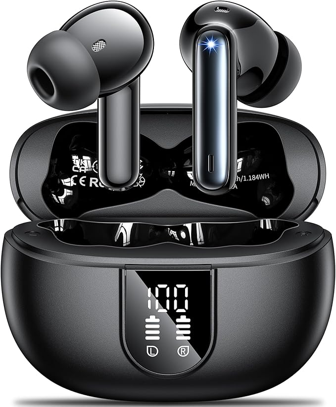 Wireless Earbuds,Wireless Earphones Bluetooth 5.3 in Ear with 4 Mic ENC ...