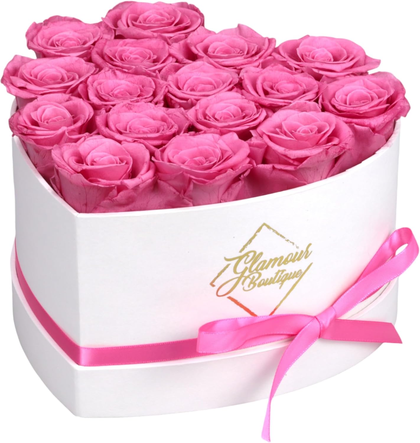 Amazon.com: GLAMOUR BOUTIQUE 16 Preserved Roses in a Box - Forever ...