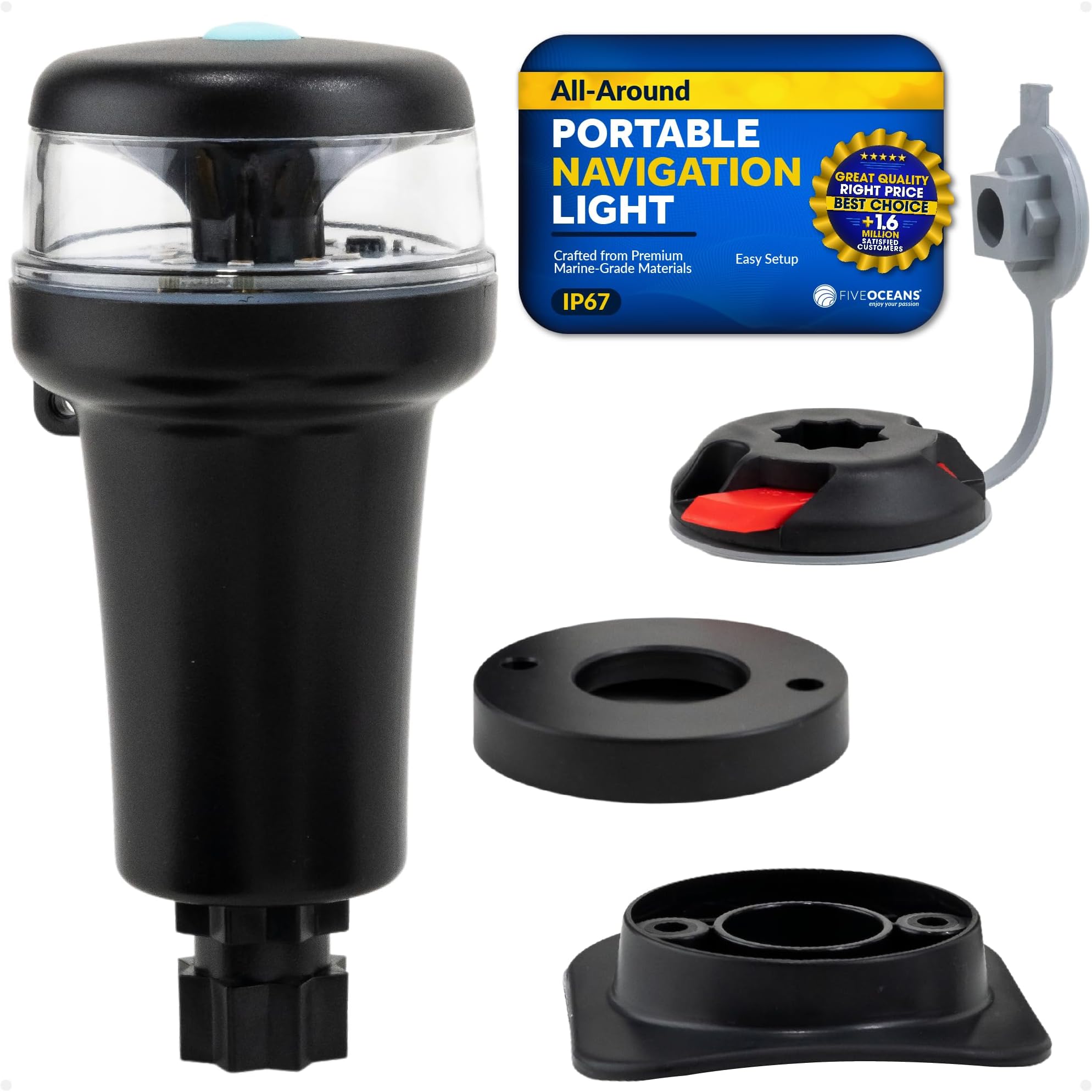 Portable LED Navigation Light With C-clamp Portable LED Stern Light ...