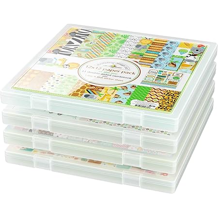 Amazon.com: IRIS USA 6 Pack Clear Scrapbook Paper Storage Boxes ...