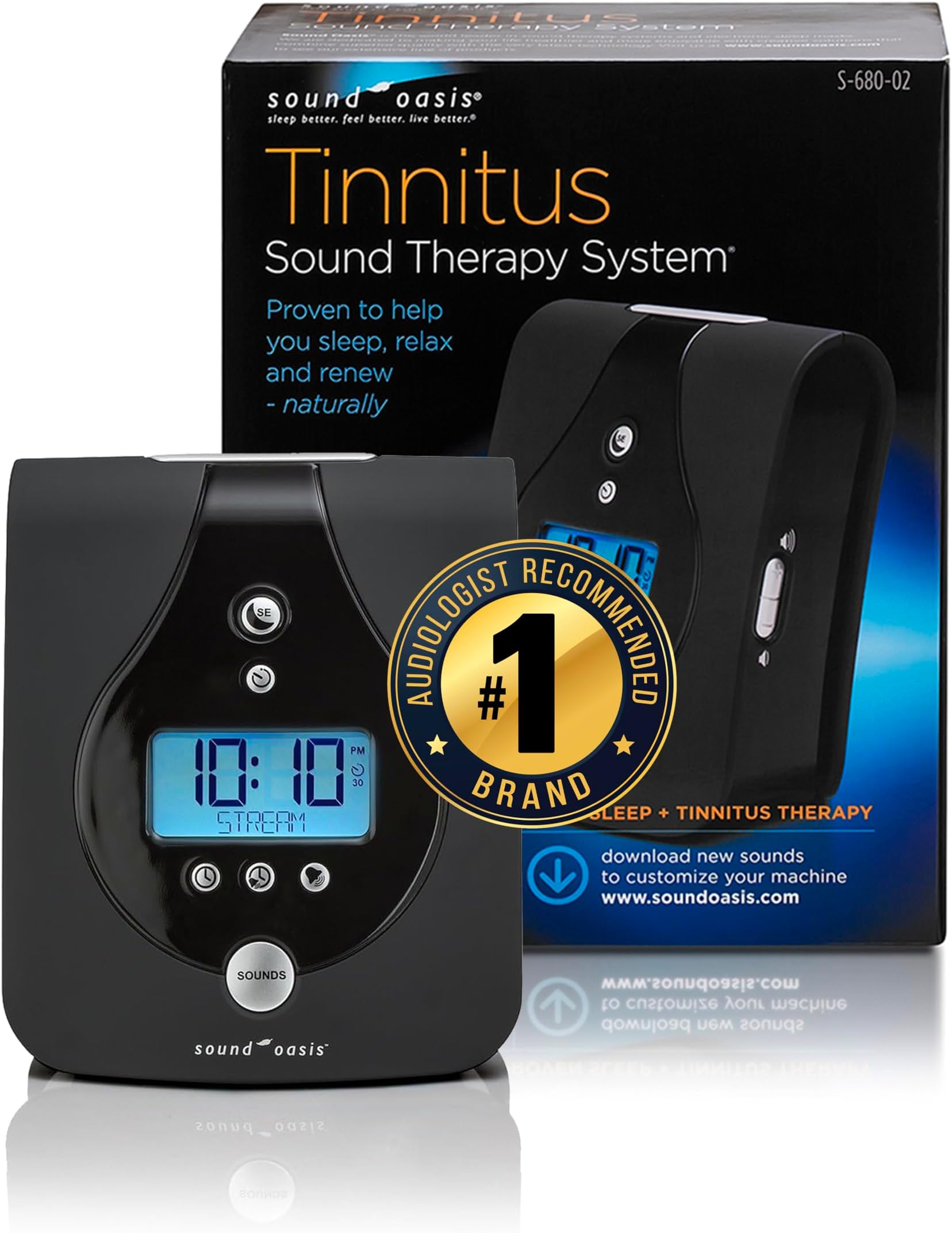 Amazon.com: Sound Oasis Tinnitus Sound Therapy System, 24 Dr. Developed ...