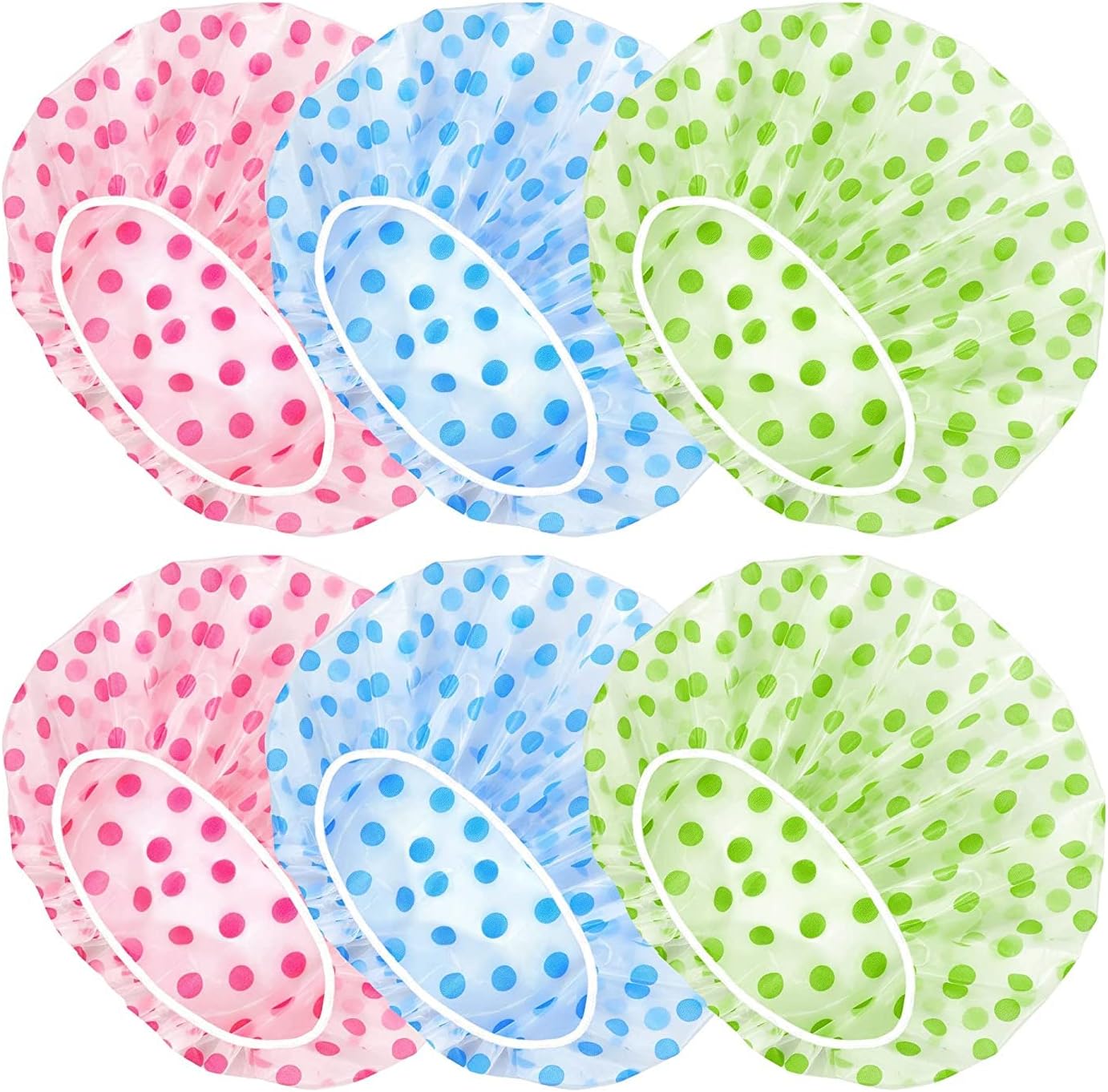 VTECHOLOGY Waterproof Shower Cap - Reusable Plastic Bath Caps for Women ...