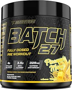 Batch 27 Pre Workout Powder - Nitric Oxide Booster & Preworkout for Men ...