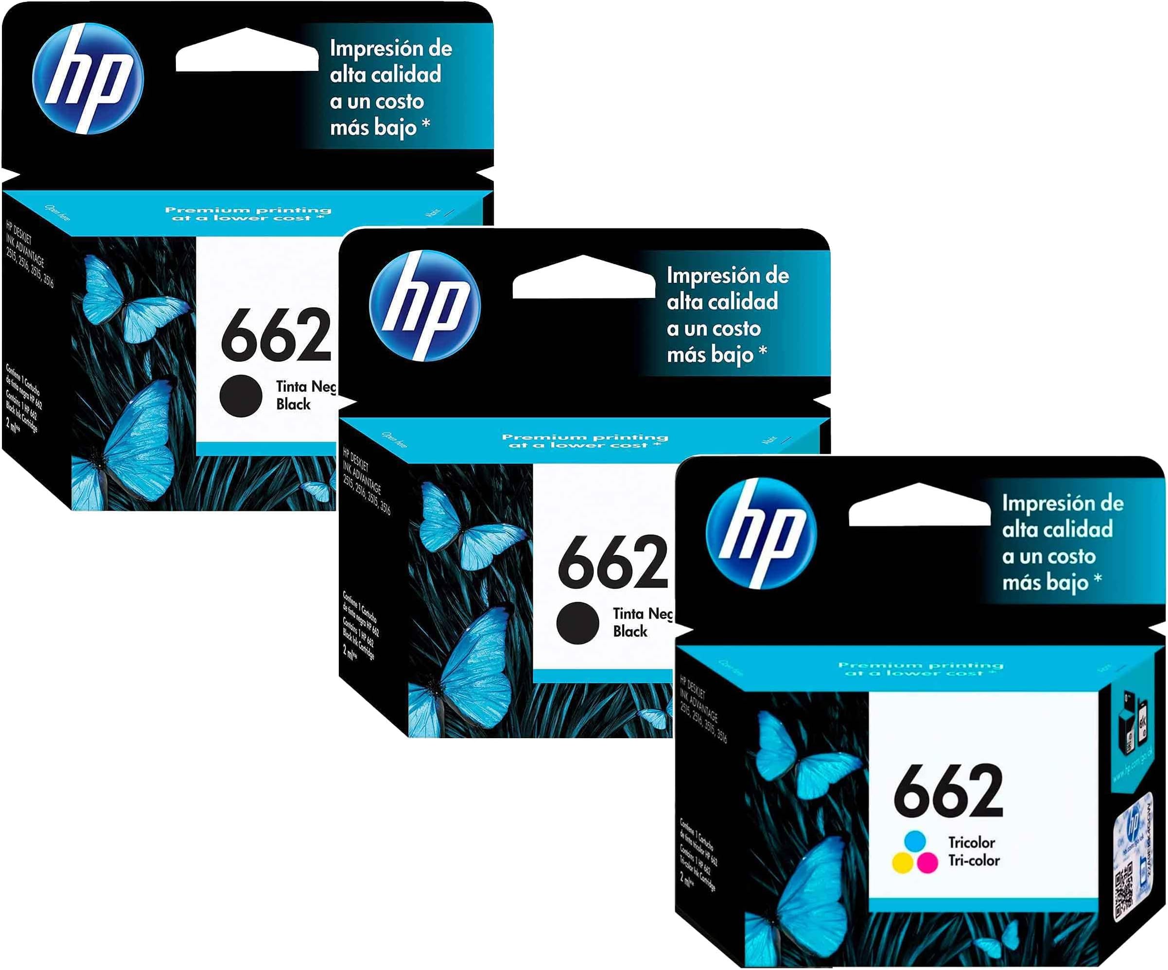 HP Cartucho de tinta 662 Negra Original (CZ103AL) Para HP Deskjet 3545 ...
