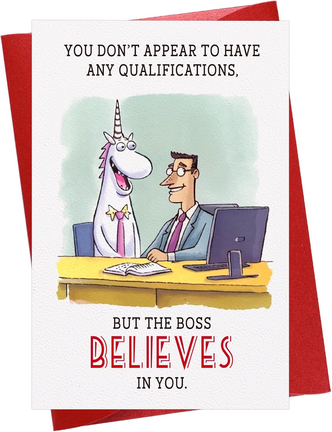 Amazon.com : WaaHome Funny Boss Day Card for Boss Women Men from ...