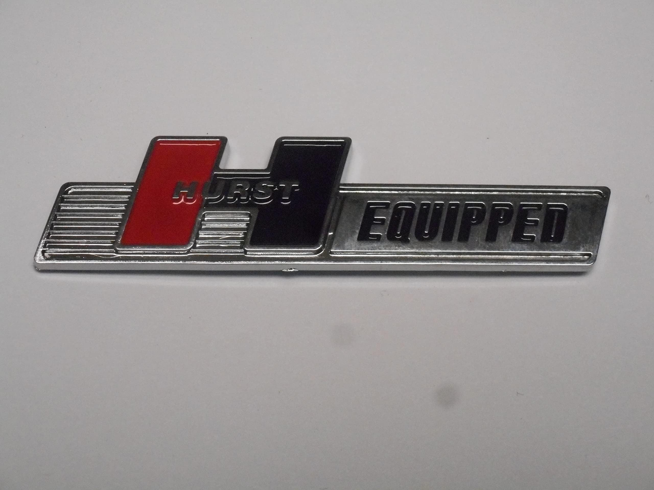 Amazon.com: 3" x 3/4" Hurst Equipped Emblem SELF Stick ABS Plastic ...