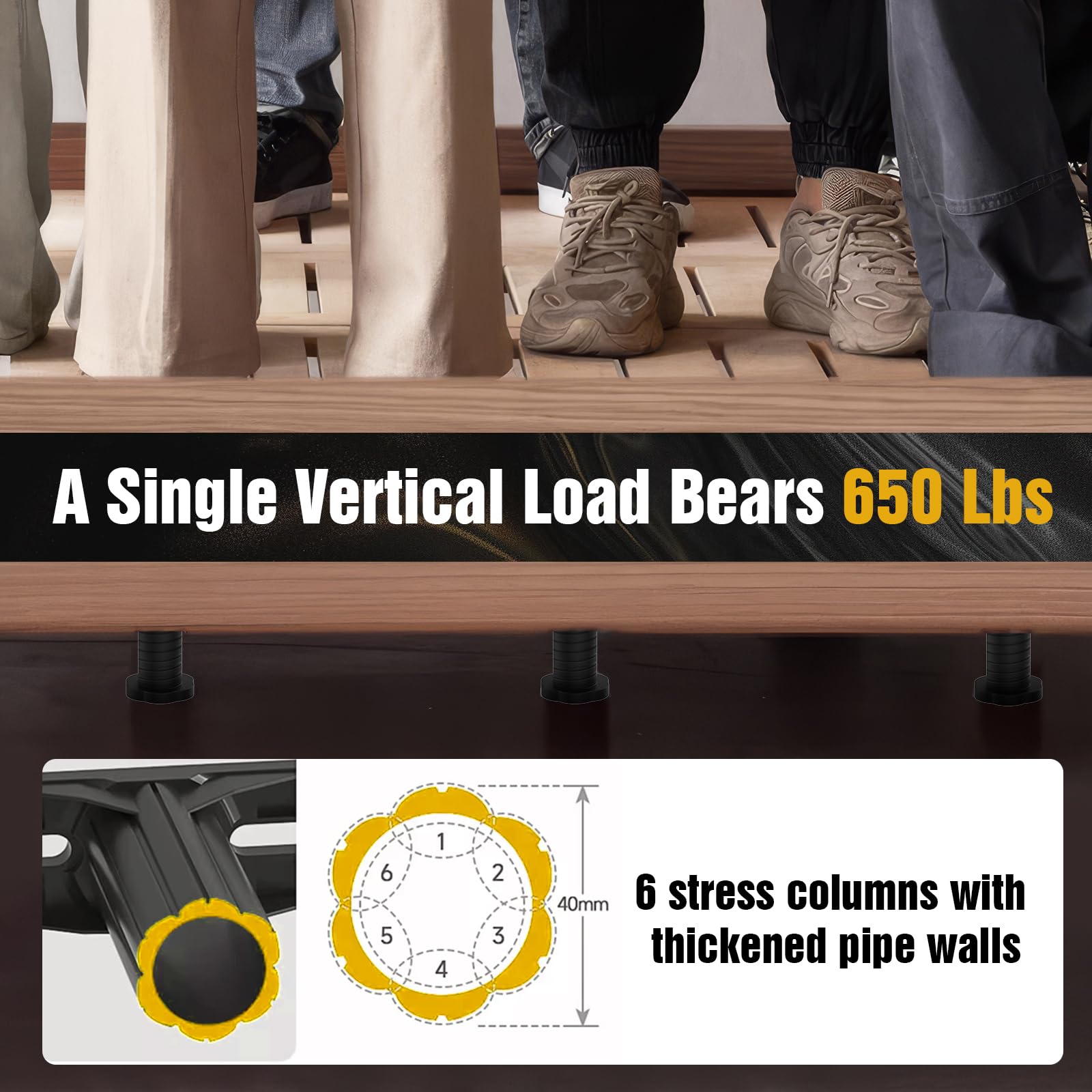 Snapklik.com : Pisman Adjustable Height Center Support Leg For Bed ...