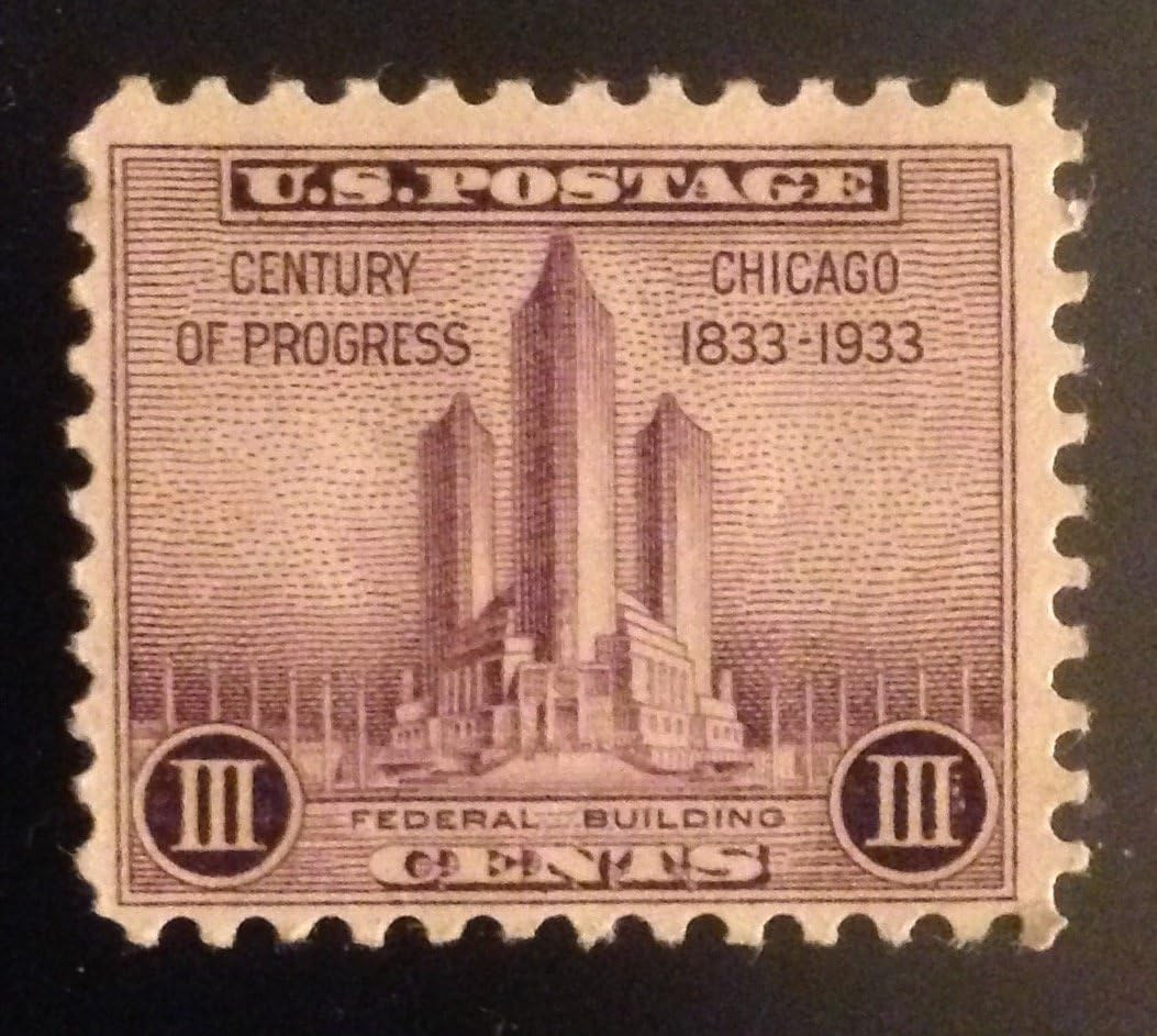 Amazon.com: US Postage Stamp, 1933, Single, Chicago, Century of ...