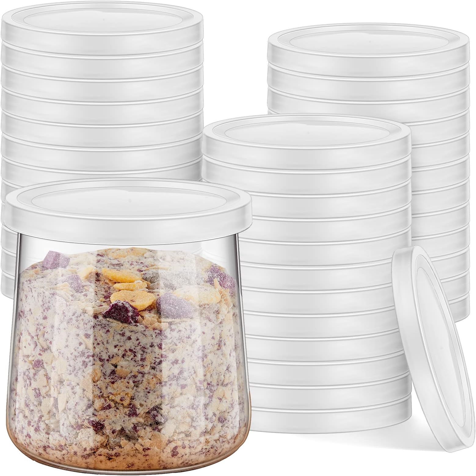 Amazon.com: 50Pcs Yogurt Jar Lids Set, Yogurt Container Lids Clear ...