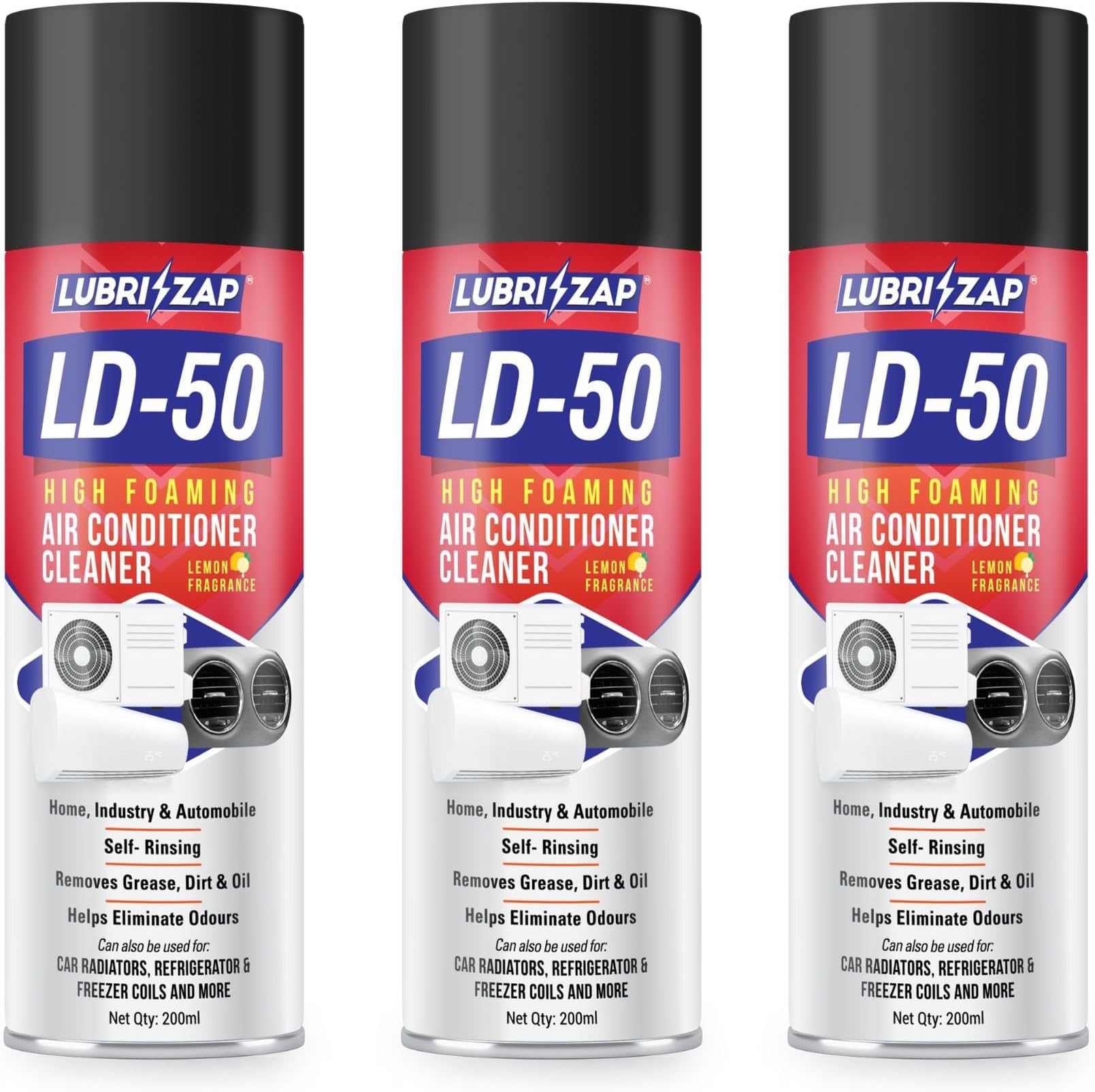 Lubrizap Cleaner Hygiene & Water AC Foam Cleaner for Split Ac and ...