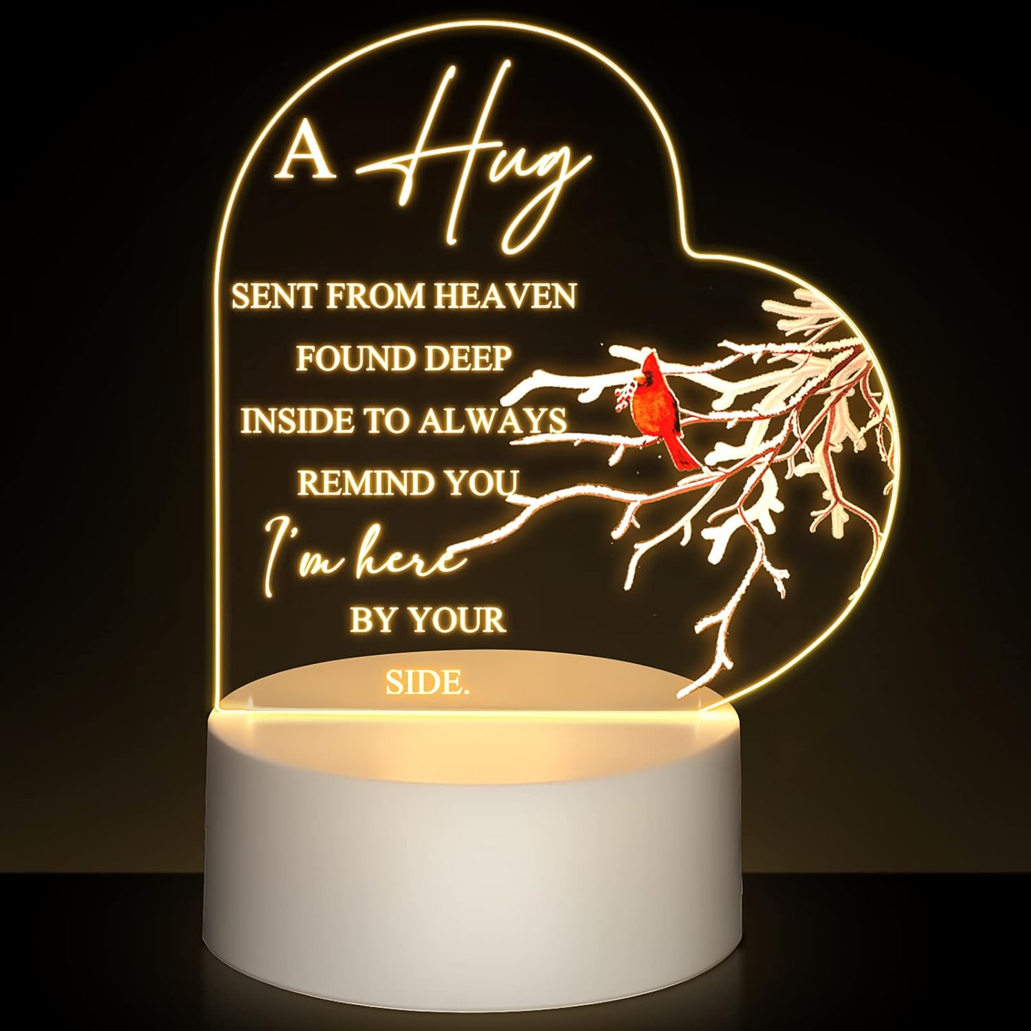 Roowest Night Light Memorial Gifts Clear Acrylic Sympathy Gifts Sign ...