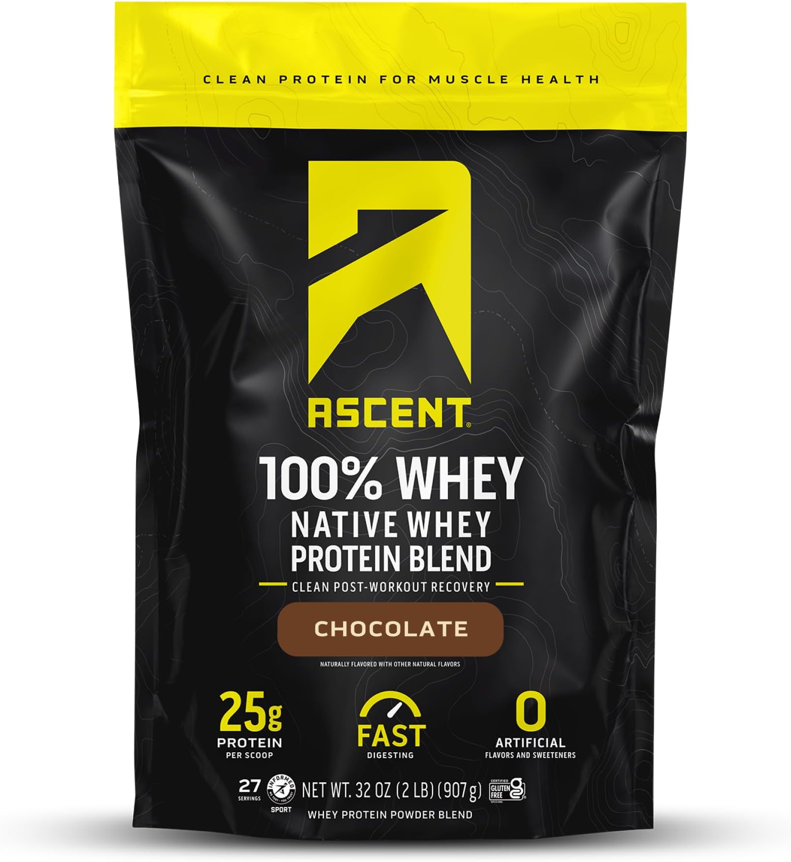 Amazon.com: Ascent 100% Whey Protein Powder - Post Workout Whey Protein ...