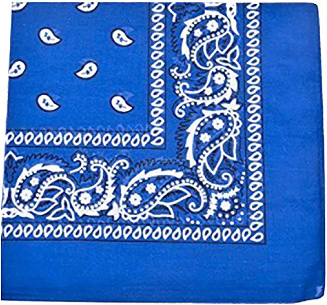 Amazon.com: Kaiser Novelty Bandanas Paisley Cotton Bandanas (Royal Blue ...
