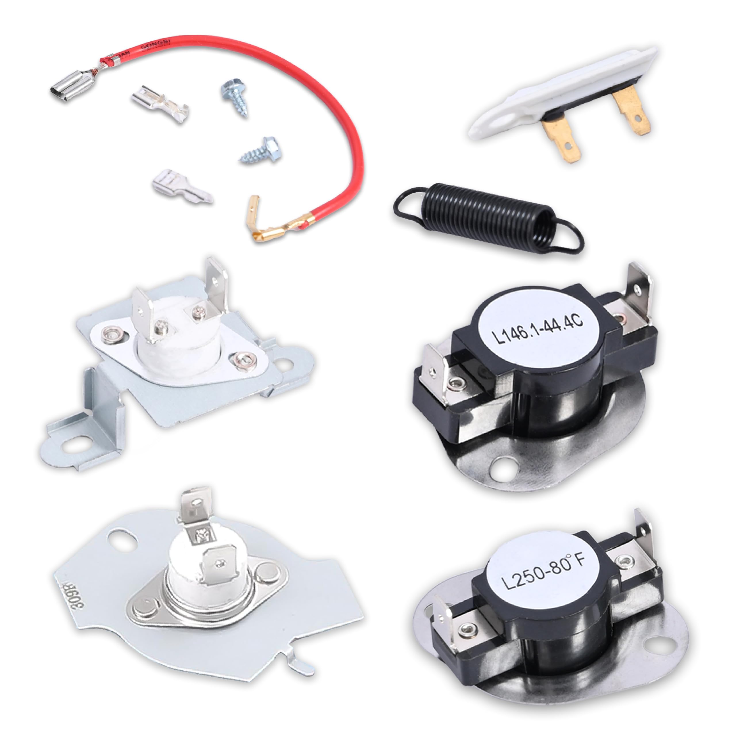 Amazon.com: Dryer Thermal Fuse And Thermostat Cut Off Replaces For ...