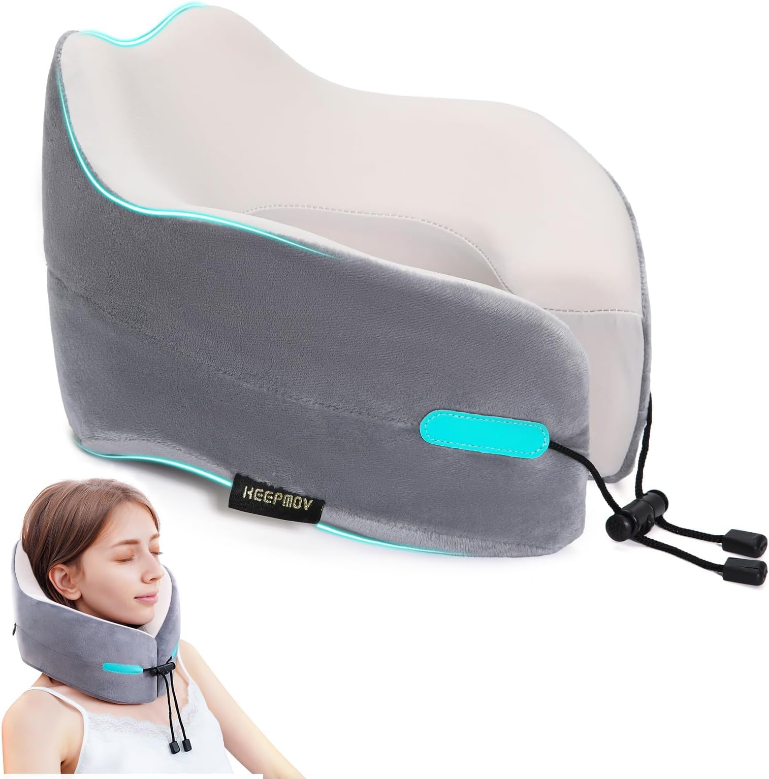 Amazon.com: NoKnod Patented Travel Pillow for Neck Support & Comfort ...