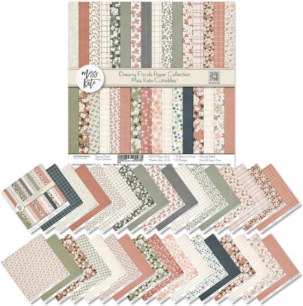 Amazon.com: Pattern Paper Pack - Dreamy Florals - like Watercolor 16 ...