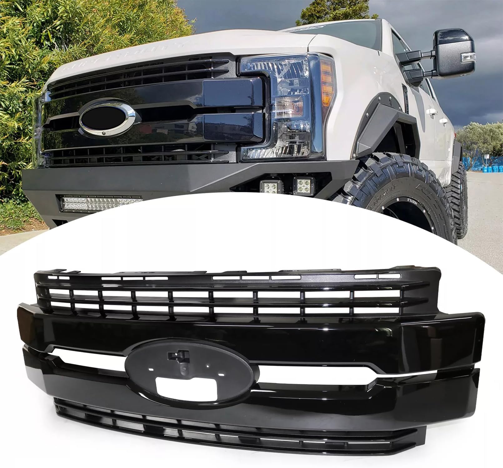 Amazon.com: HAPSO Grille Assembly Fit For 2017 2018 2019 Ford F250 F350 ...