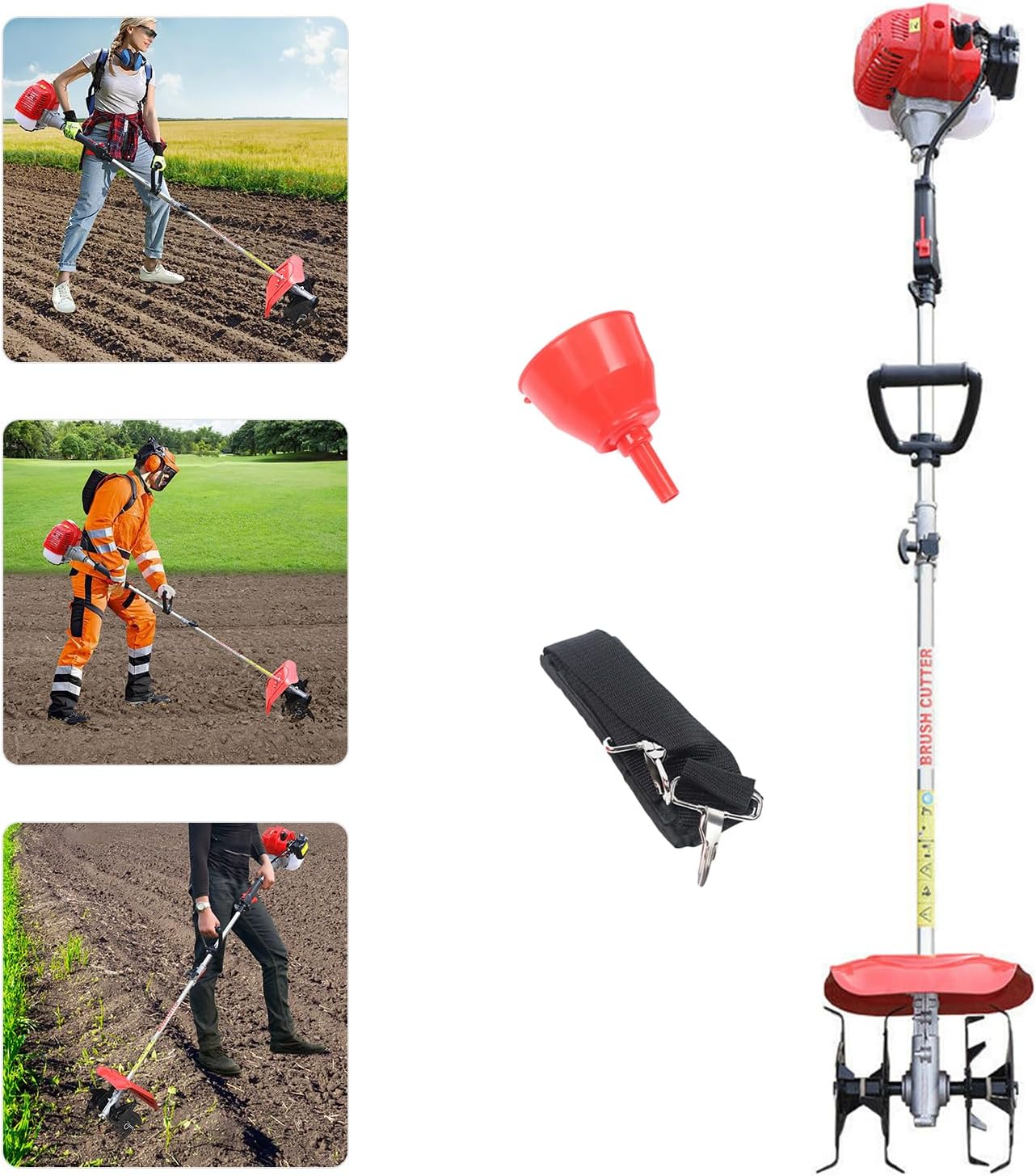 Amazon.com : 2-Stroke 42.7cc Gas Powered Trimmer, Grass Pruner ...