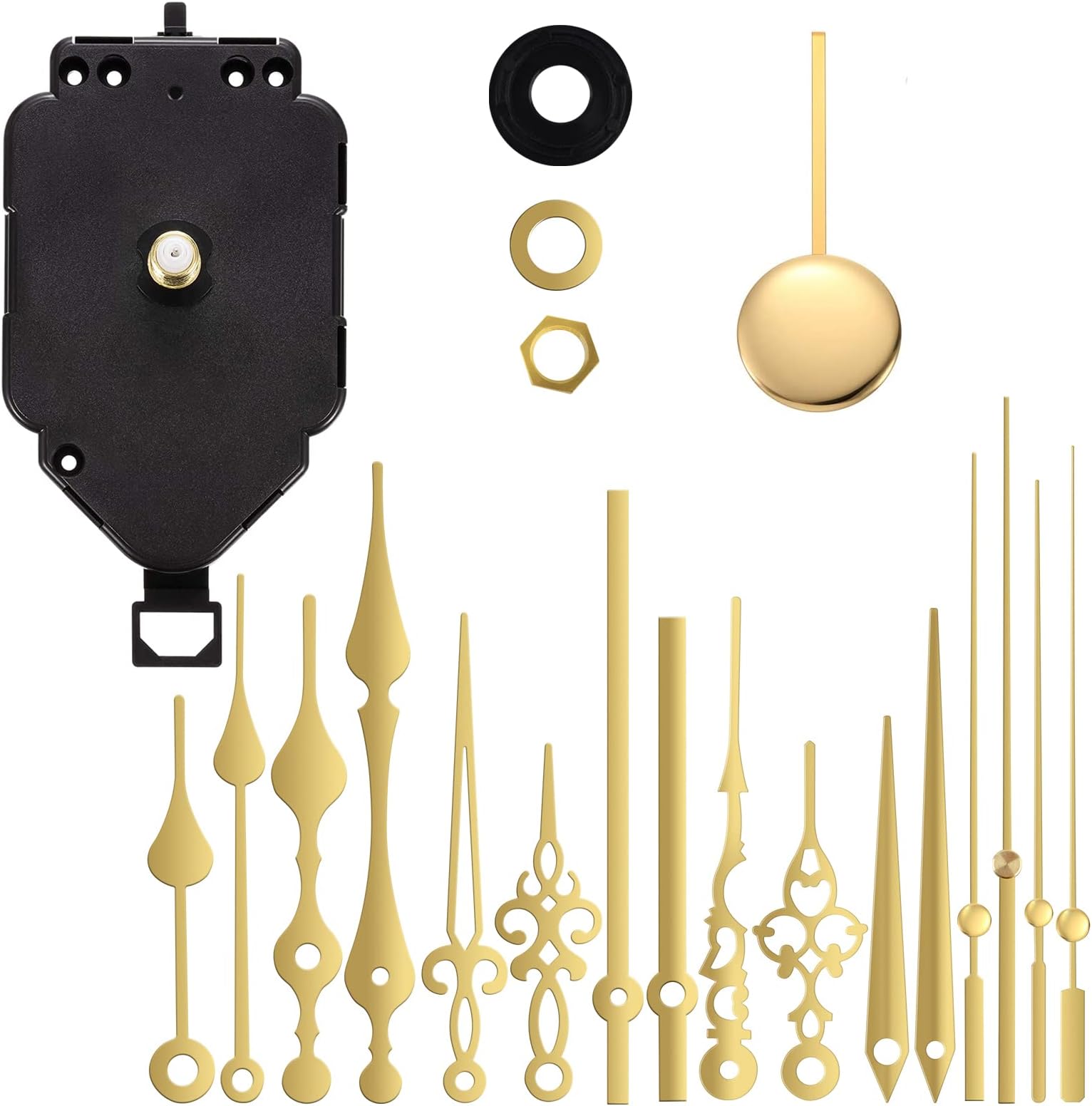 Hicarer Quartz Pendulum Clock Movement DIY Movement Kits with 2 Pairs ...