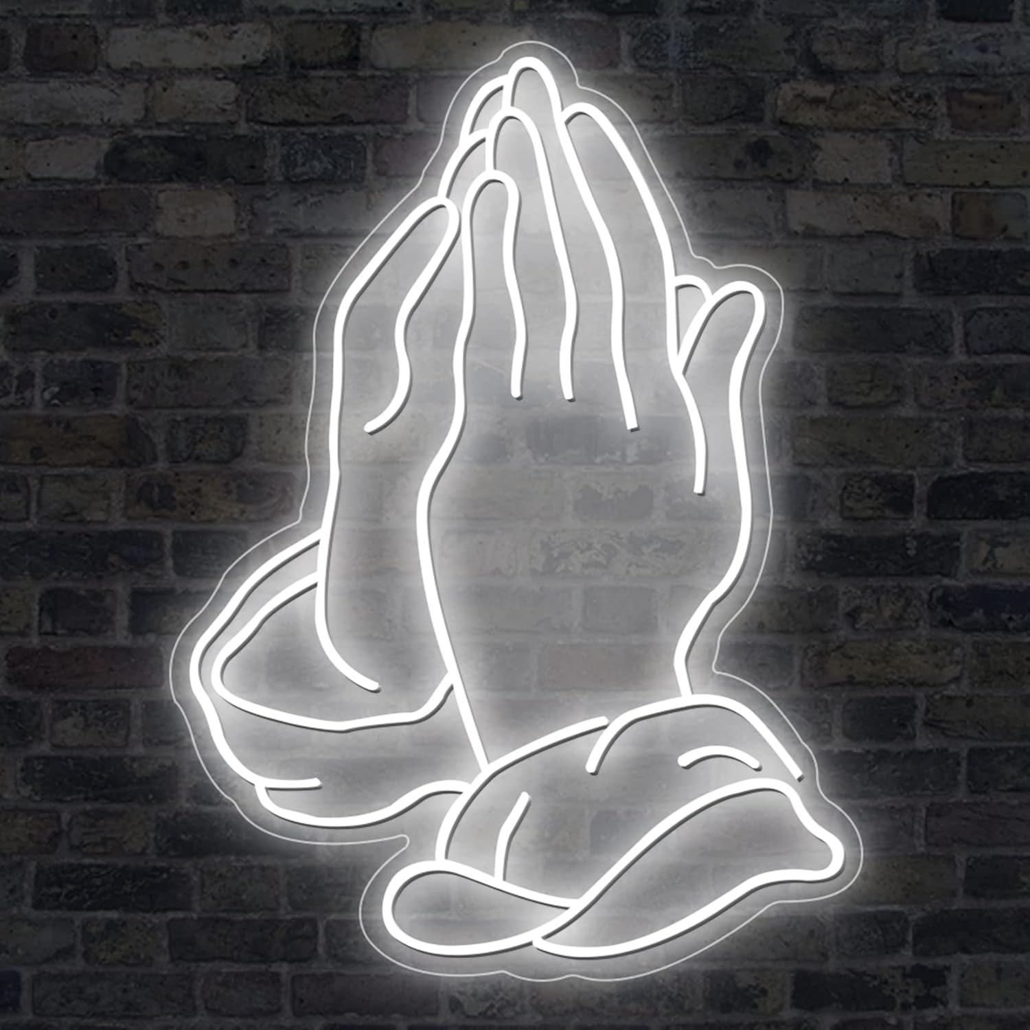 Amazon.com : Praying Hand Neon Sign Reaching Hands Neon Sign Praying ...