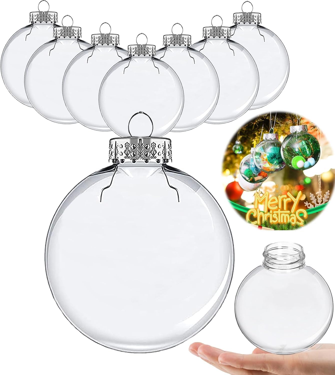 Clear Ornaments, Clear Plastic Ball, Clear Christmas Ornaments Balls ...