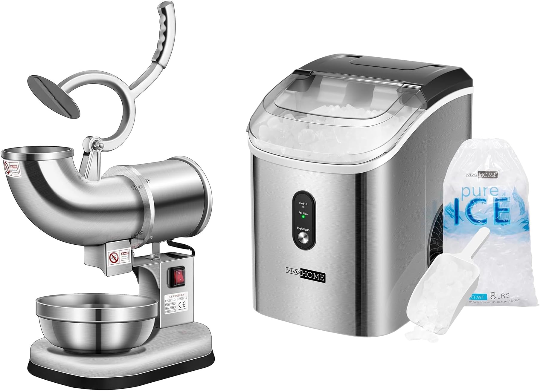 Amazon.com | VIVOHOME Electric Dual Blades Ice Crusher and Compact ...