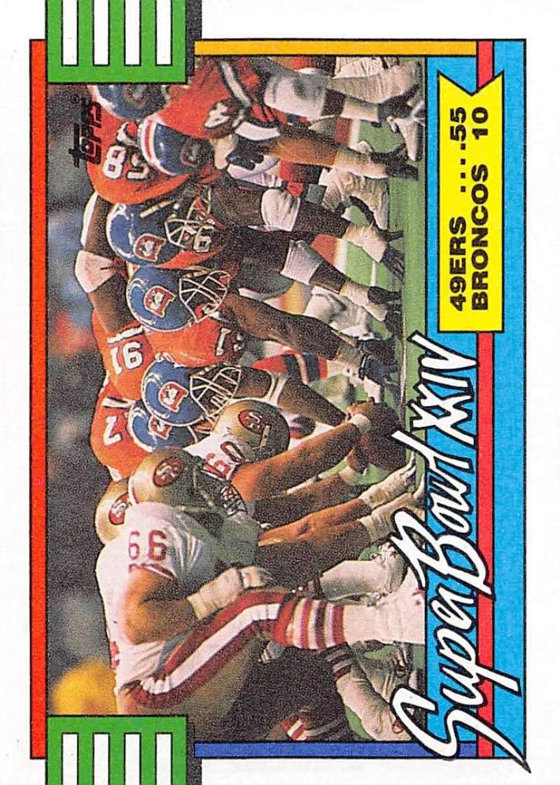 Amazon.com: 1990 Topps Football #5 Super Bowl XXIV San Francisco 49ers ...