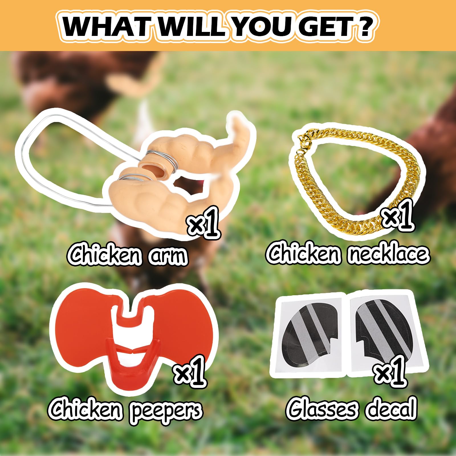 Snapklik.com : Extguds Chicken Arms To Put On Chickens,a Funny Chicken ...