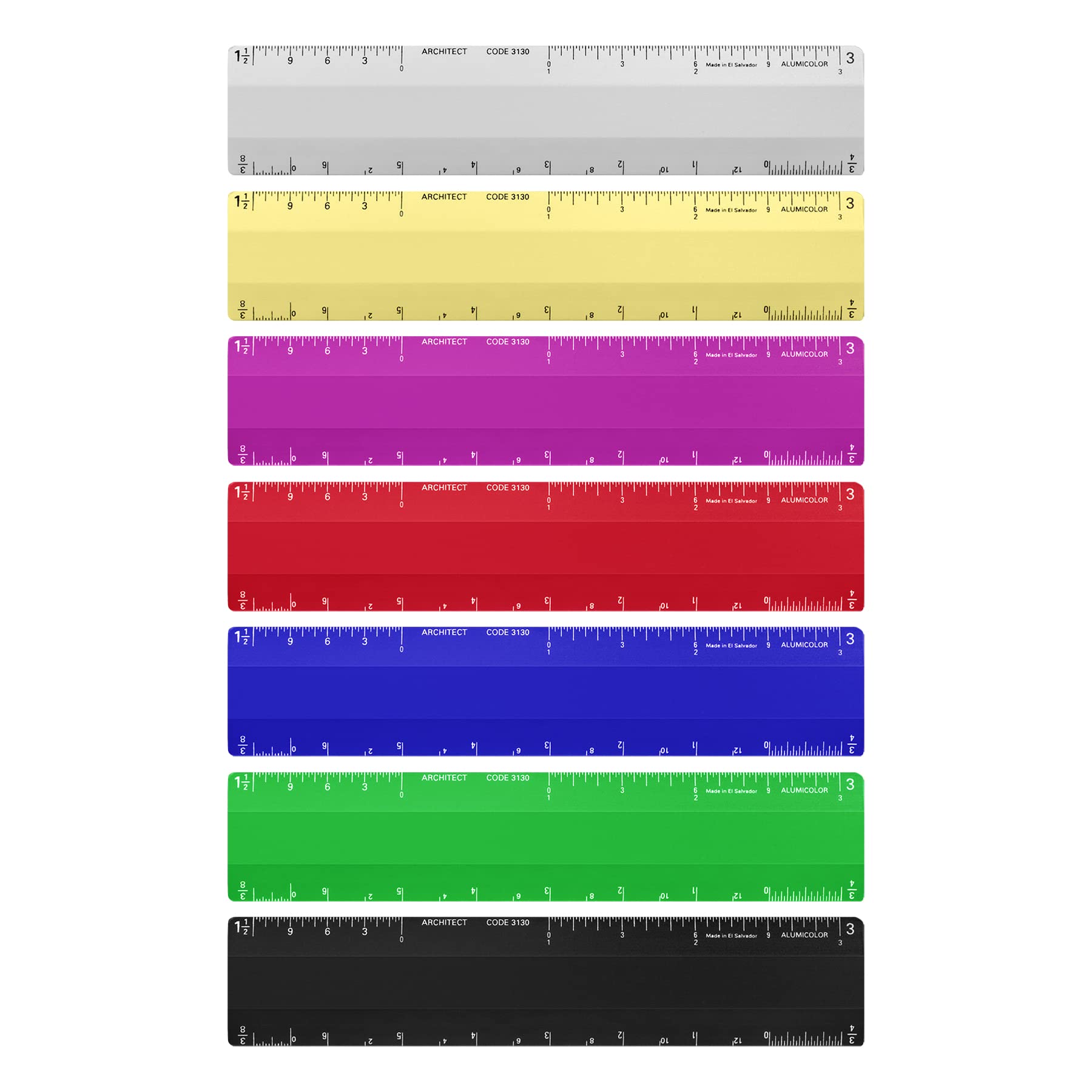Snapklik.com : Alumicolor Architect 6 Inch Ruler Scale W/ 4 Bevel ...