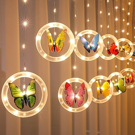 Amazon.com: Tuanse Butterfly String Lights, 10ft 40 LEDs Battery ...